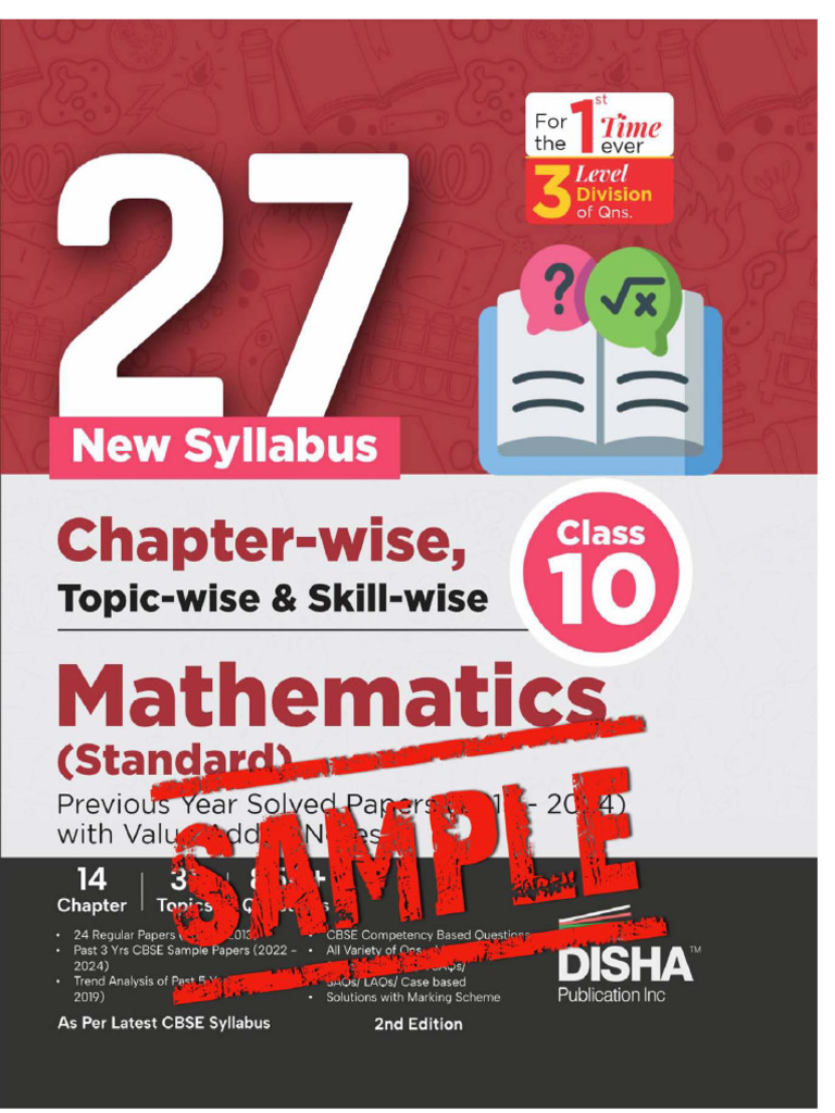 27 New Syllabus Chapter Wise Topic Wise Skill Wise CBSE Class 10 Mathematics Standard | PDF