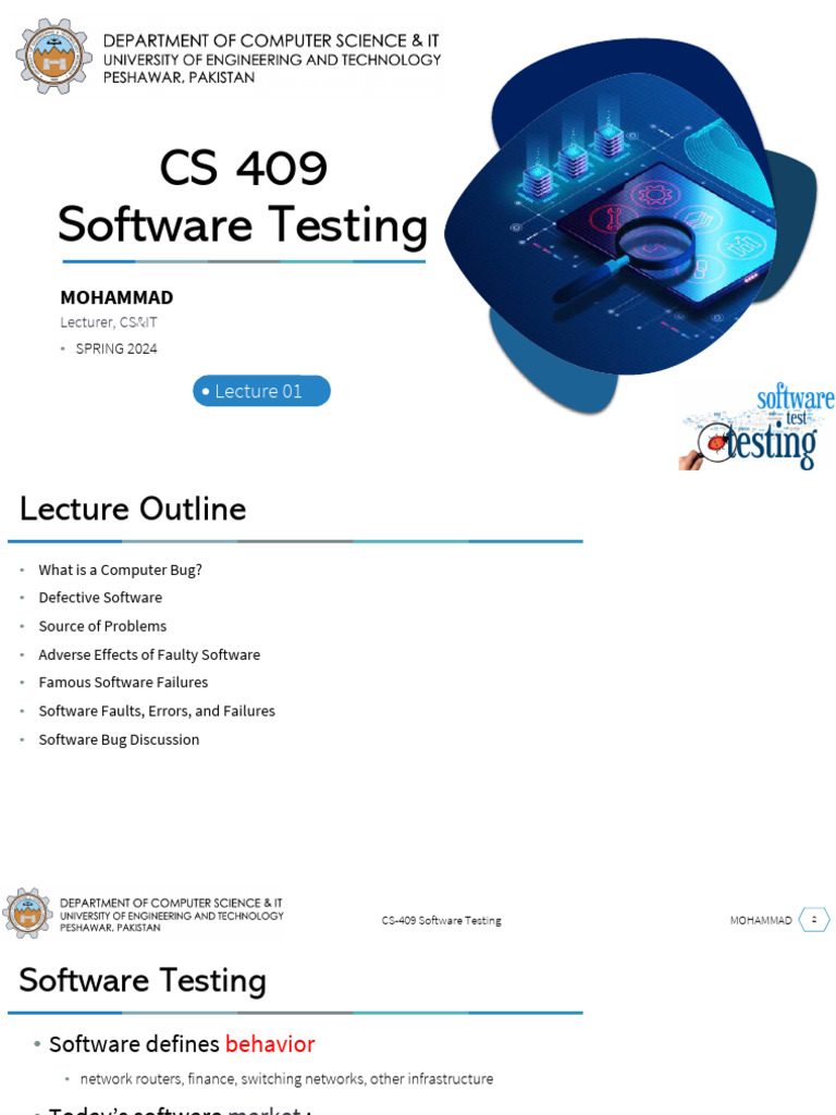 ST Lecture01 SP24 | PDF