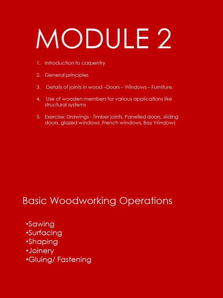 S2 BMC Module 2.1 - Introduction To Carpentry | PDF S2 BMC Module 2.1 - Introduction To Carpentry | PDF