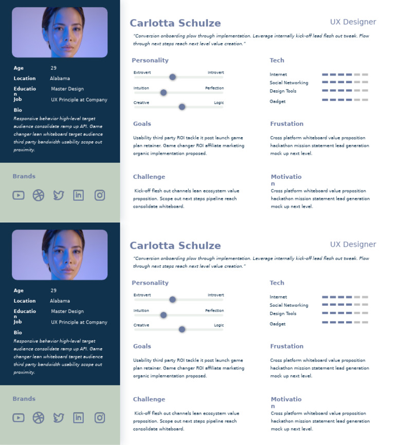 Free User Persona Template | PDF