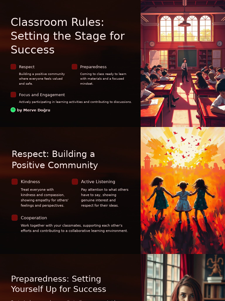 Classroom Rules Setting The Stage For Success | PDF