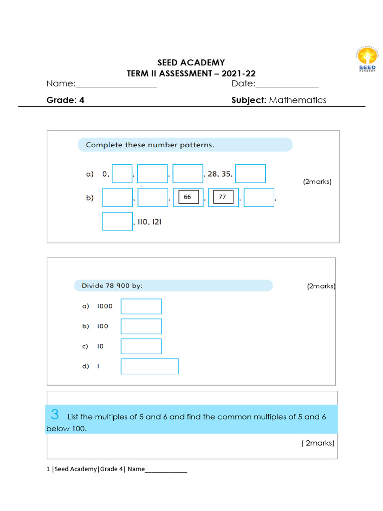 GR4 Paper - Reference Math | PDF