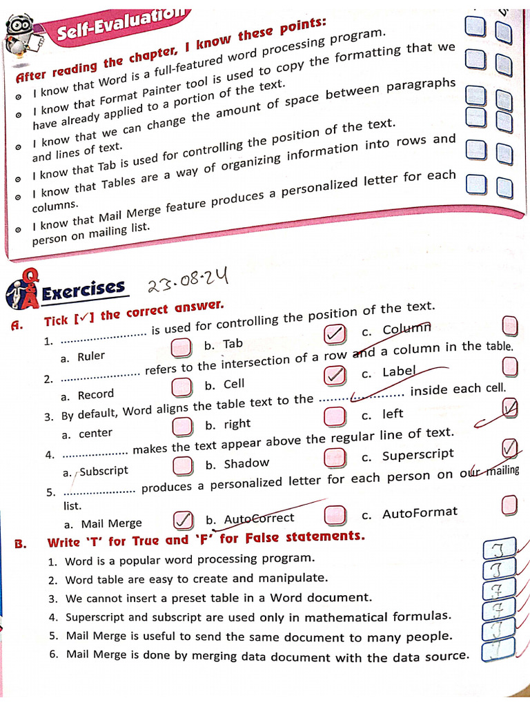 Lesson 3 Word Table and Mail Merge | PDF