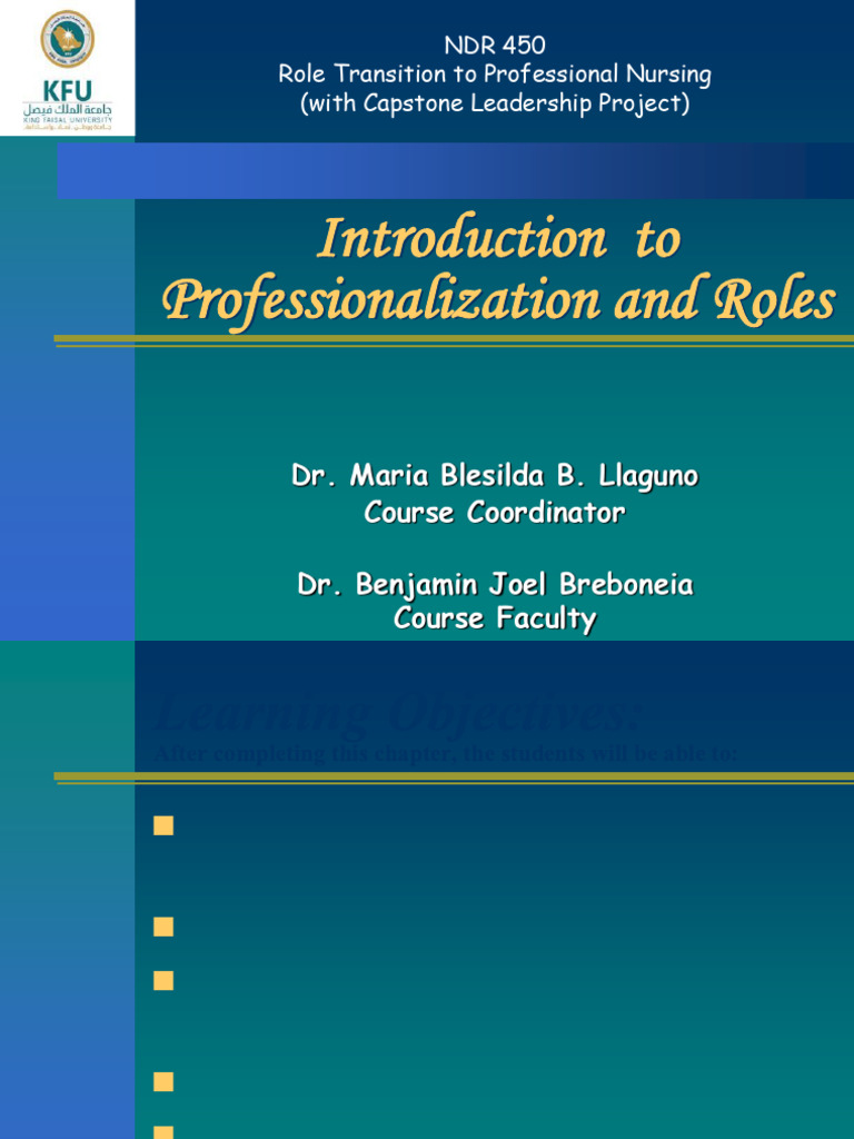 1 - Intro To Professionalization in Nursing | PDF