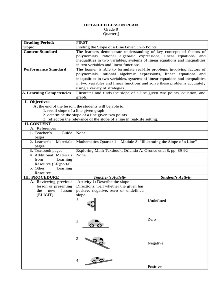 DLP Slope Two Points Final | PDF | Equations | Variable (Mathematics)