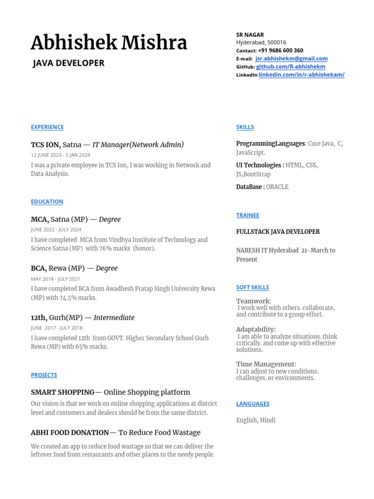 Abhishek Resume | PDF