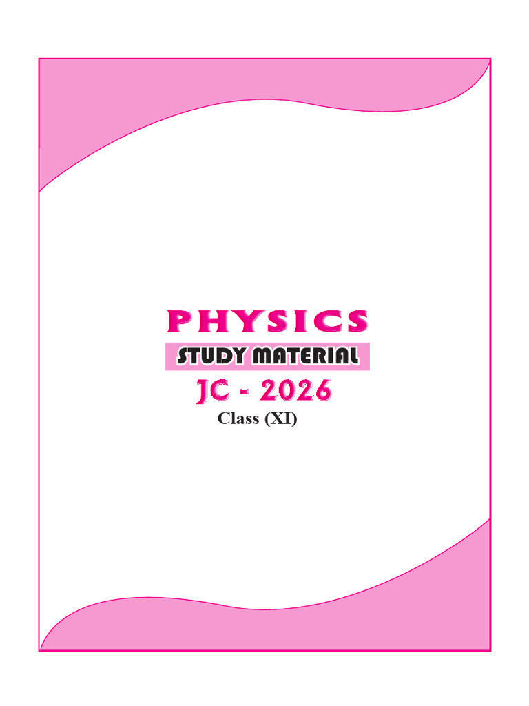 Physics Class Note (XI) | PDF