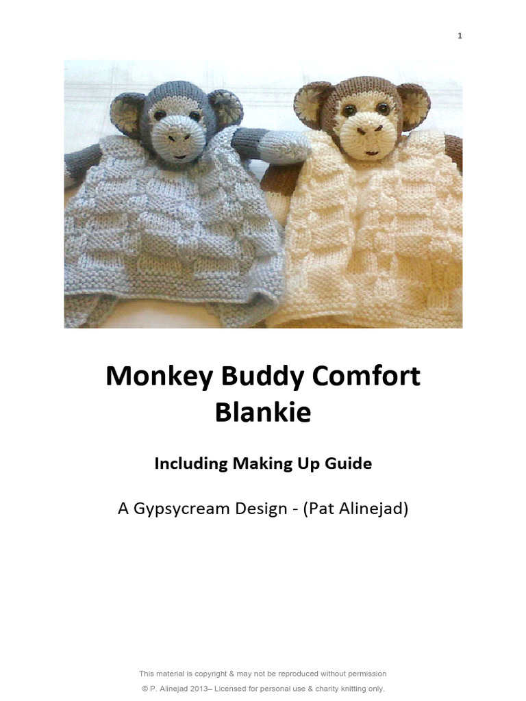 Monkey Buddy Comfort Blankie | PDF
