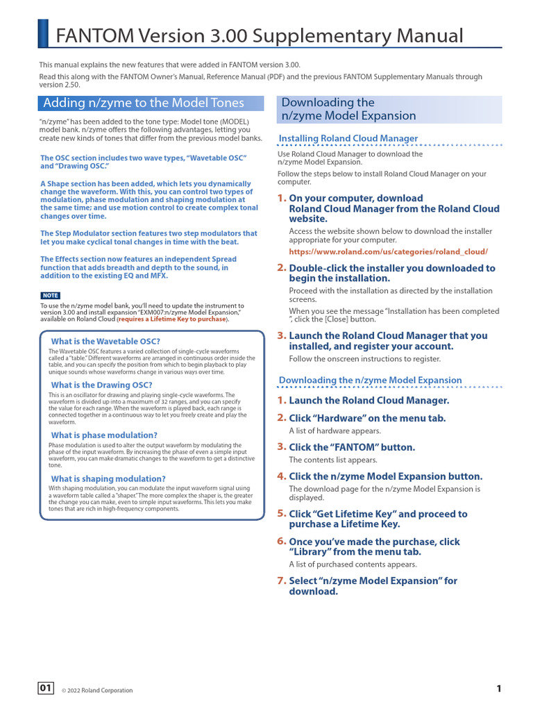 FANTOM-6 7 8 v300 Eng01 W | PDF