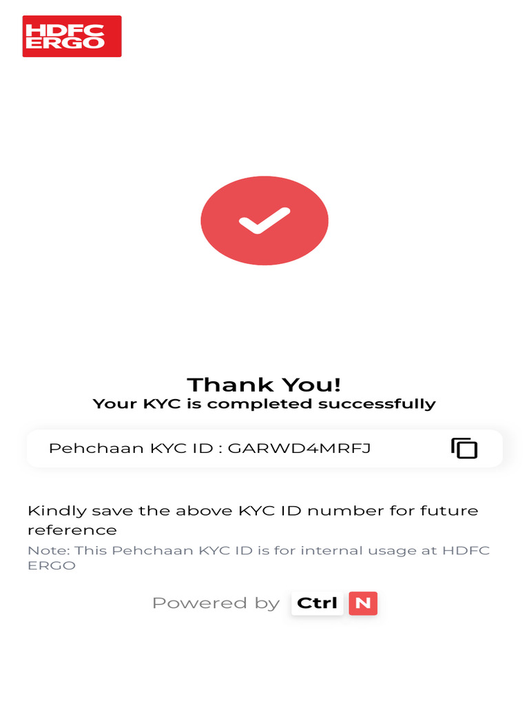 HDFC Ergo - E-Kyc | PDF