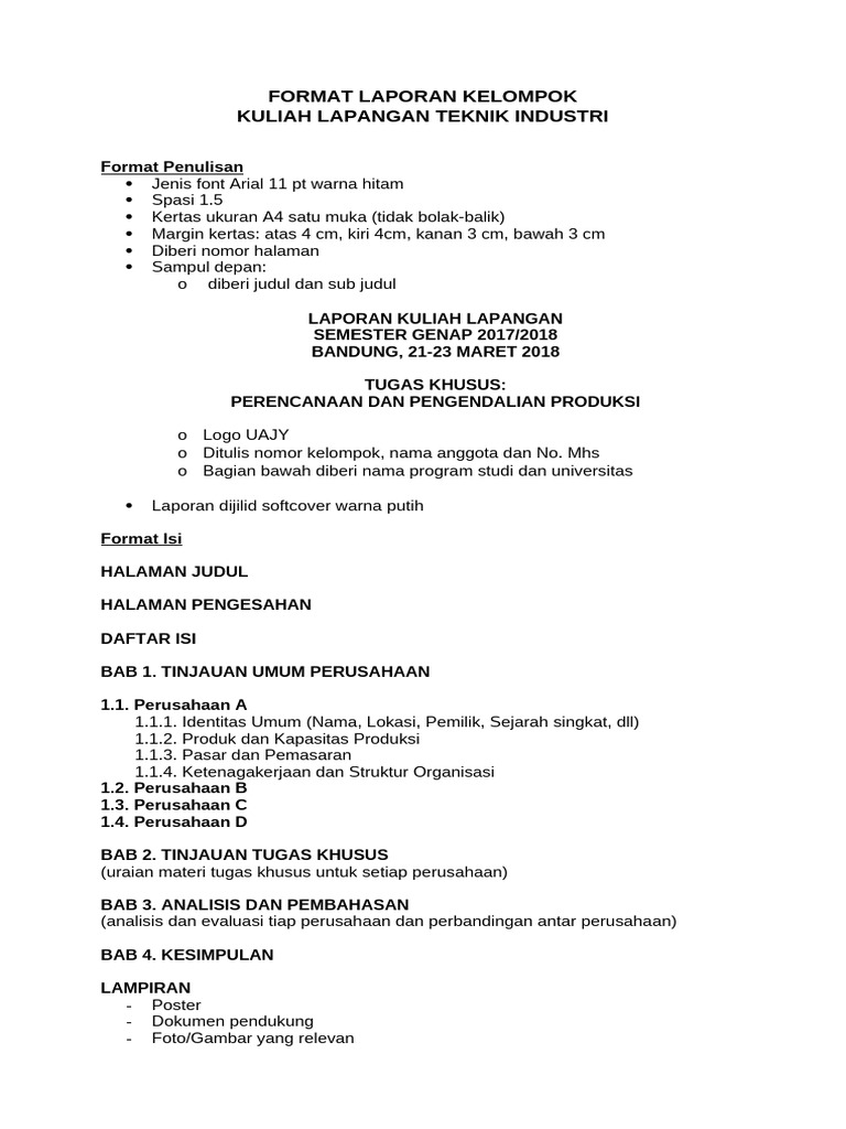 Format Laporan | PDF