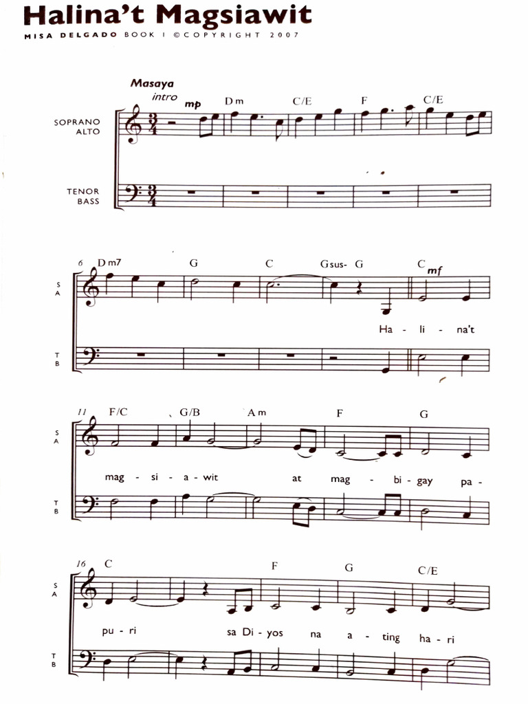 Halina't Magsiawit - Delgado | PDF