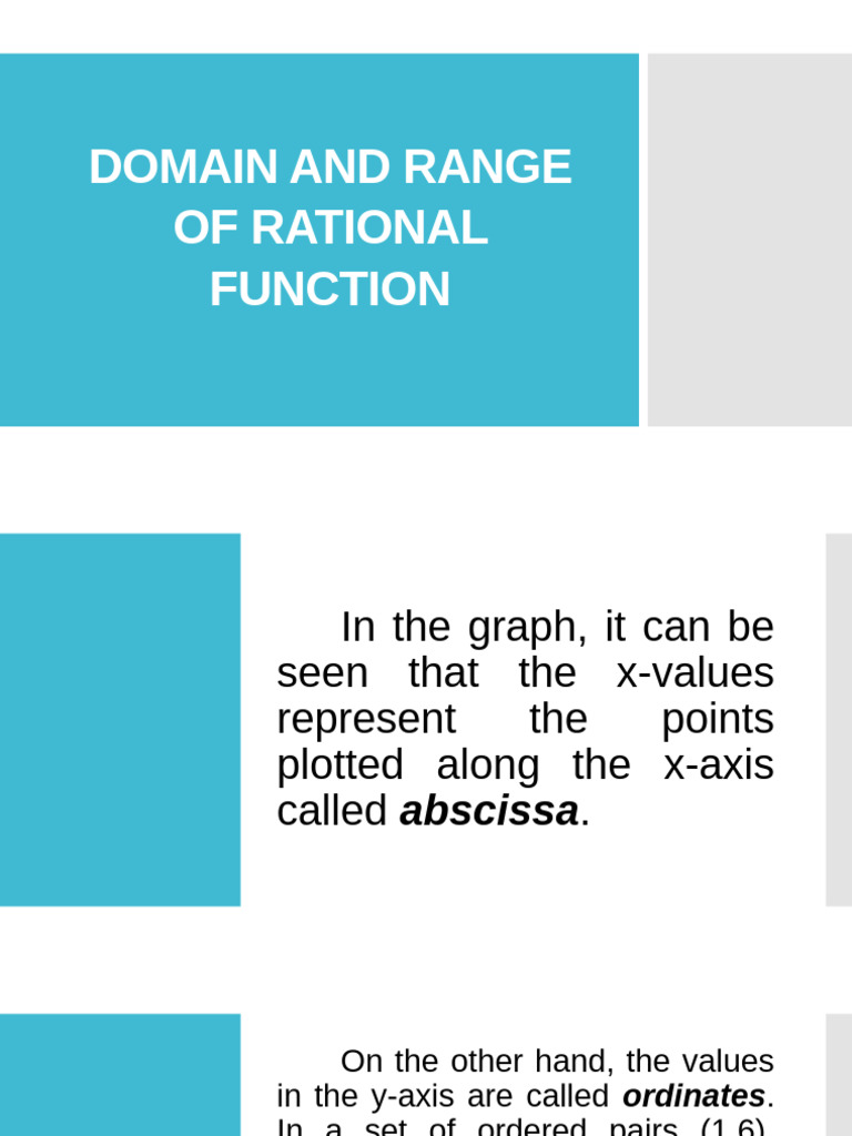 Domain and Range of Rational Function | PDF