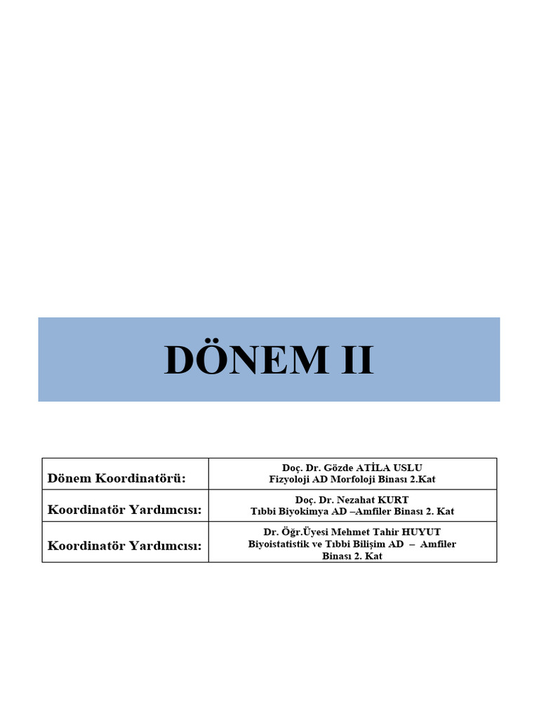 2023 2024 Donem 2 Egitim Programi | PDF