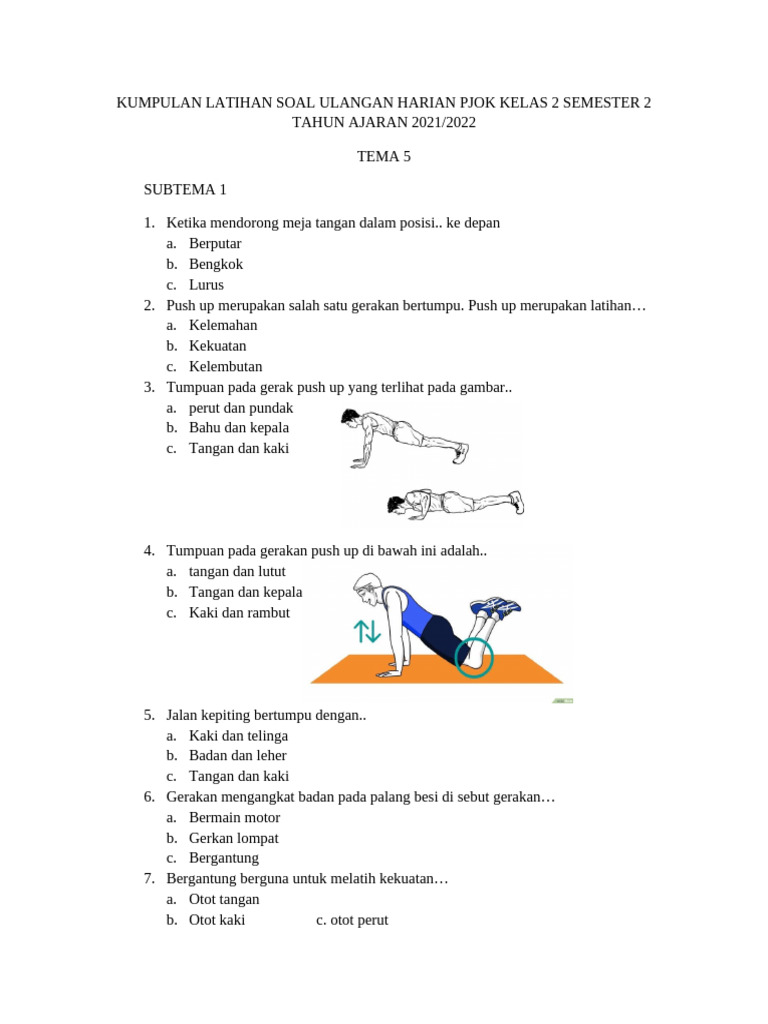 Soal Ulangan Harian Kelas 2 Tema 6 | PDF