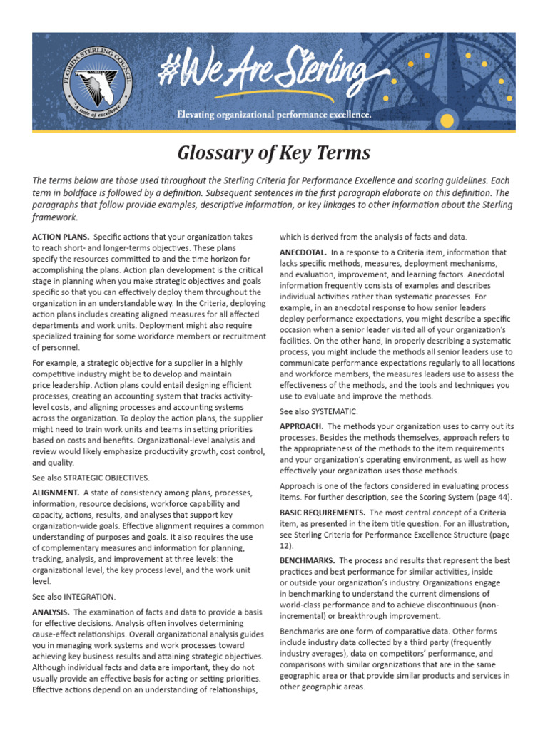Glossary of Key Terms | PDF