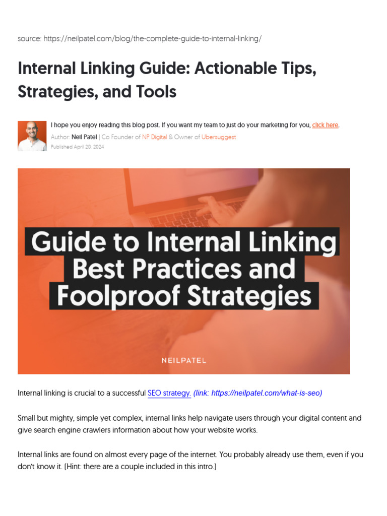 The Complete Guide To Internal Linking | PDF