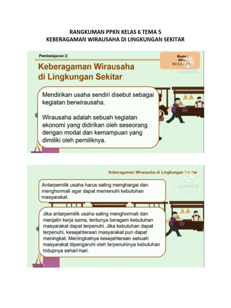 Rangkuman PPKN Tema 5 Kls 6 | PDF