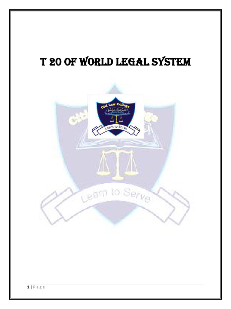 World Legal System | PDF