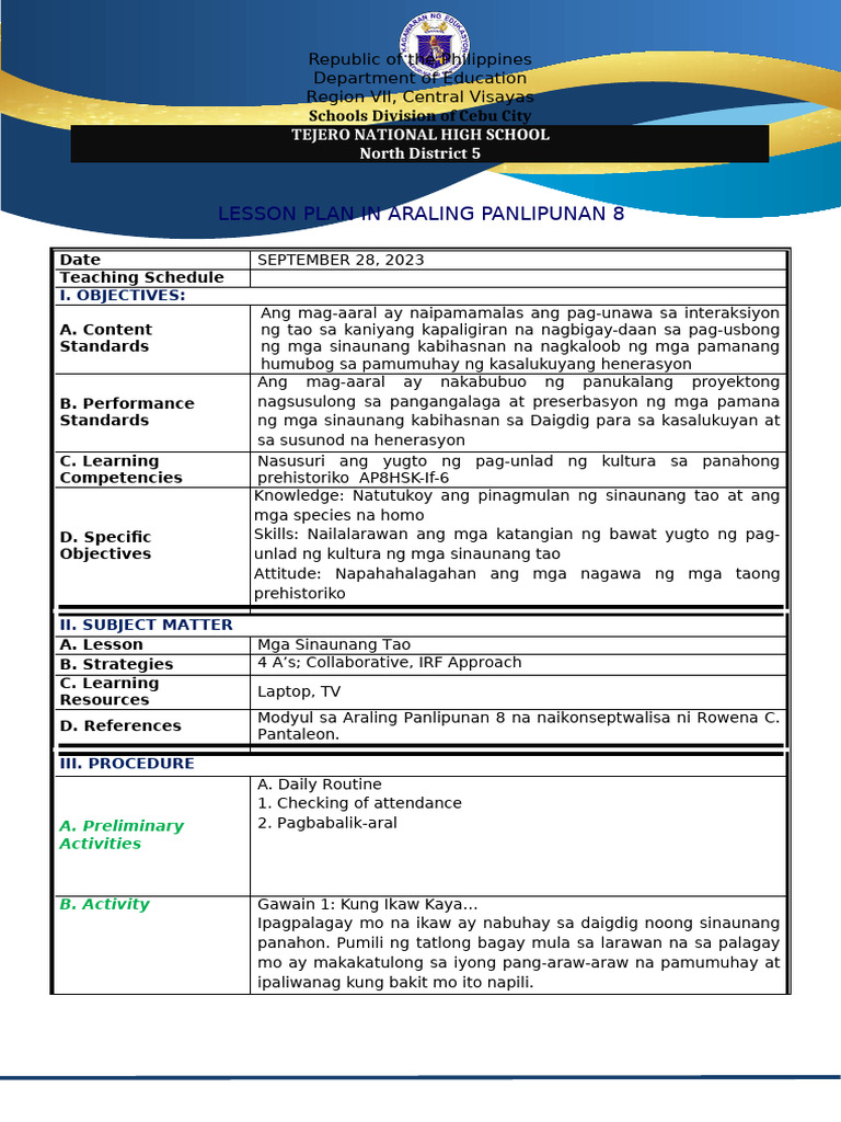 Cot1 DLP | PDF | Nonverbal Communication | Teachers