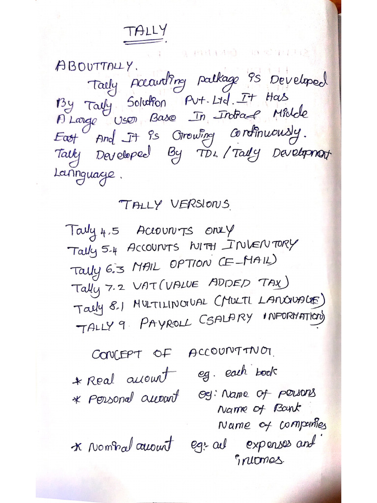 Tally Assignment | PDF