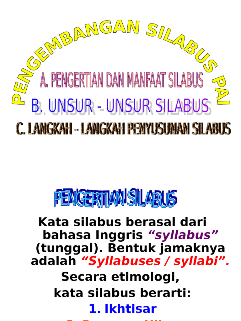 Pengembangan Silabus PAI2 | PDF