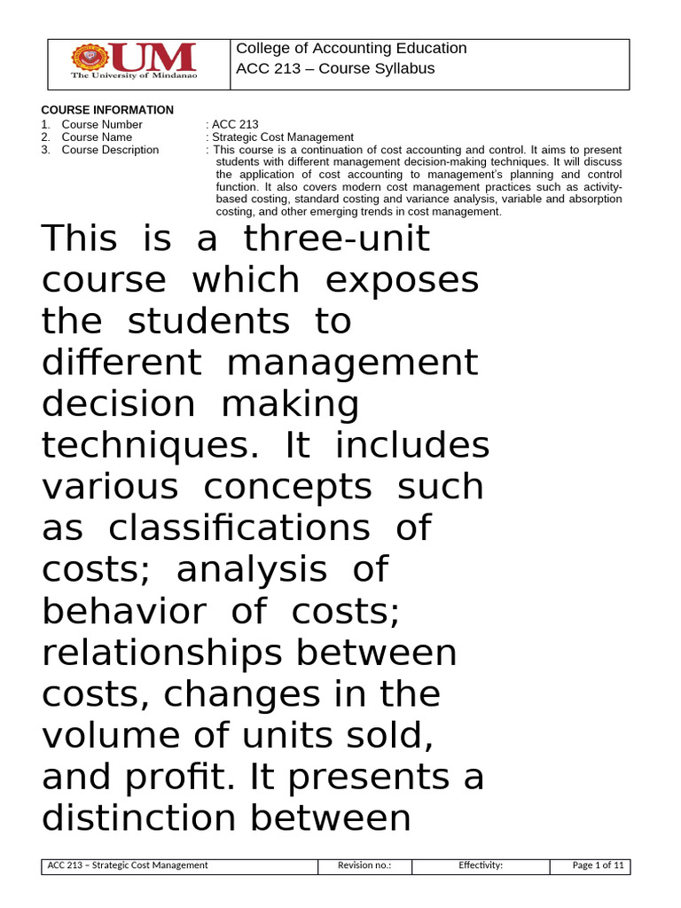Acc 213 | PDF | Cost Accounting | Critical Thinking