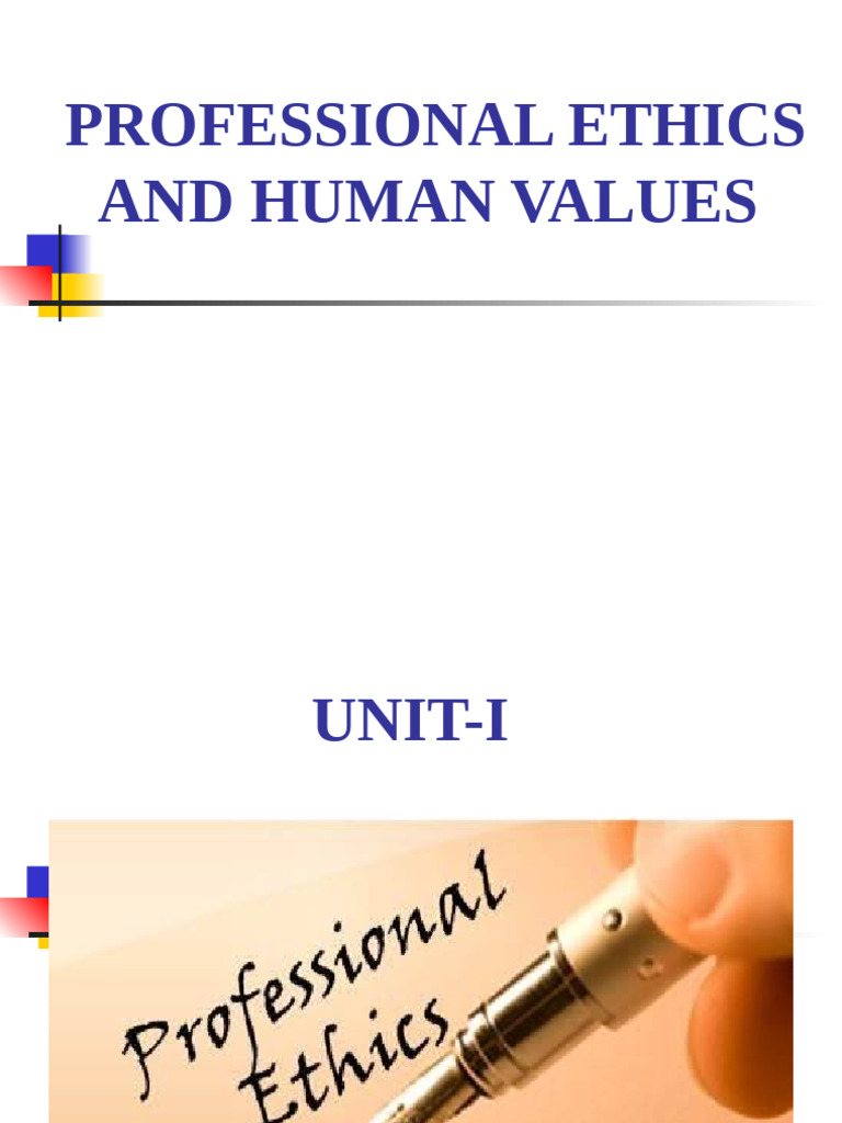UNIT I PPT | PDF | Morality | Science & Mathematics