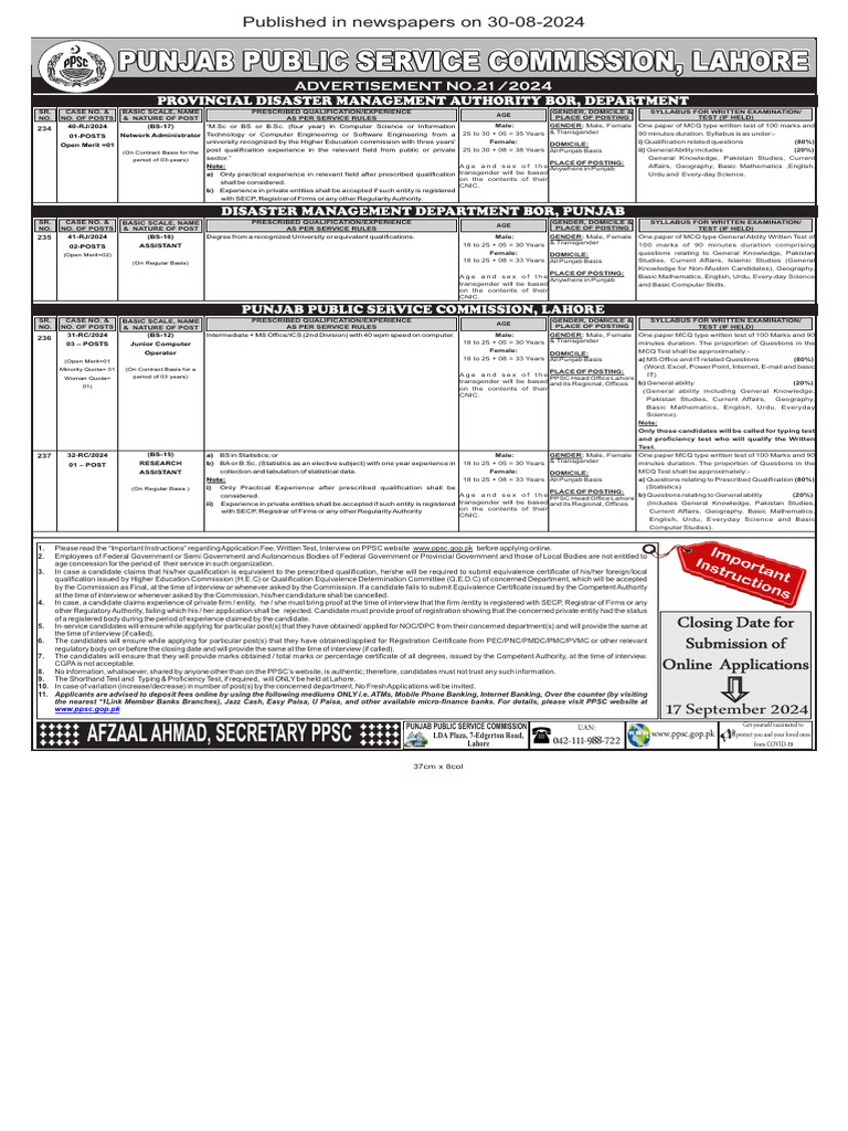 Advt No-21-2024 30-08-2024 X7 Version | PDF