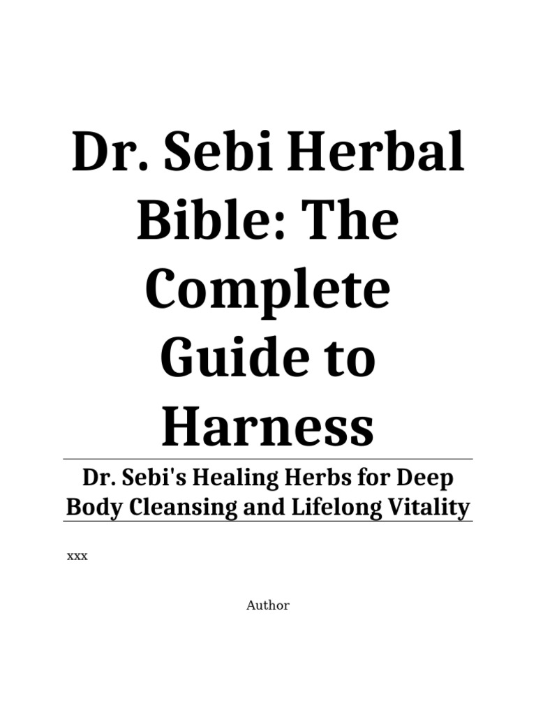 Task 1 Dr. Sebi | PDF