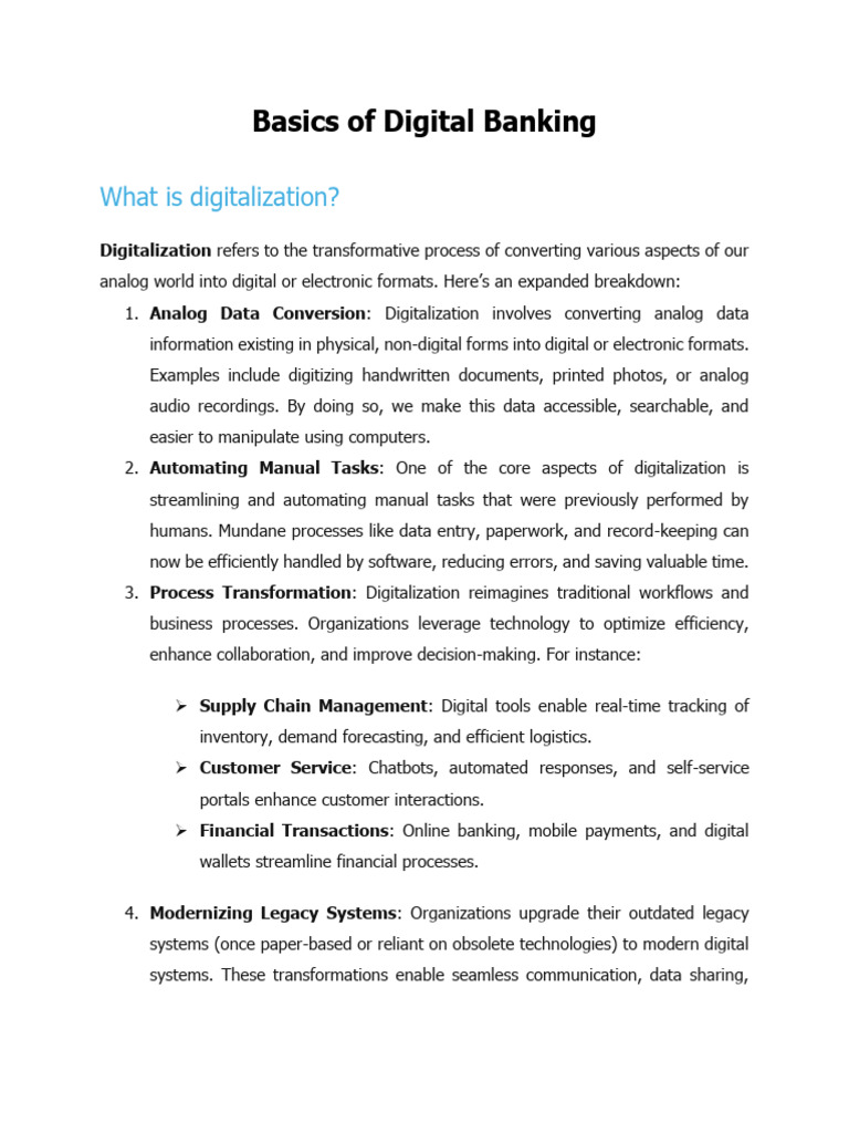 Basics of Digital Banking | PDF