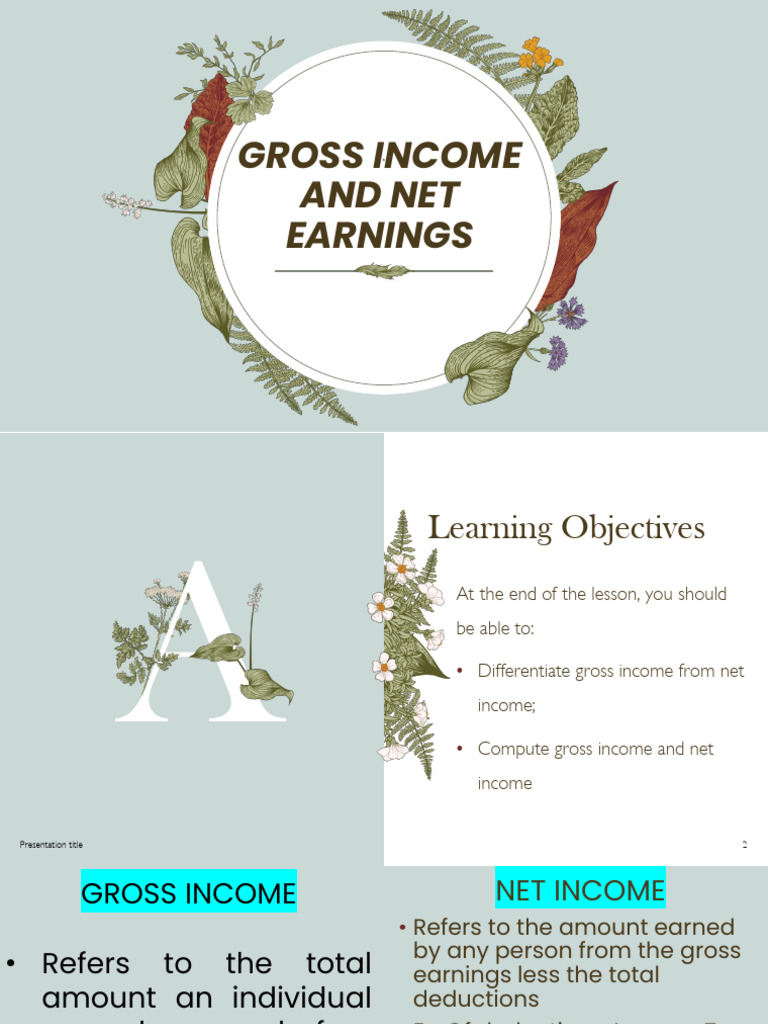 Gross and Net Income | PDF
