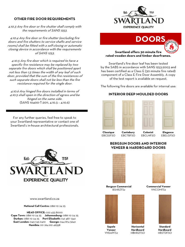Fire Door Brochure | PDF