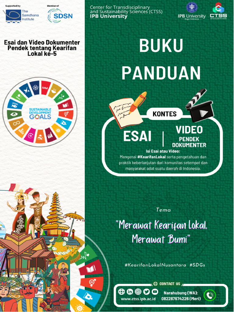 Panduan Kontes Essay Dan Video Pendek Ke-5 - CTSS IPB-University. | PDF