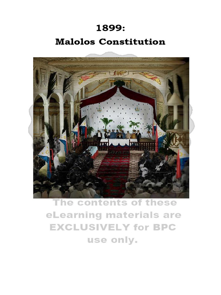 RPH 113 - 9 1899 Malolos Constitution | PDF