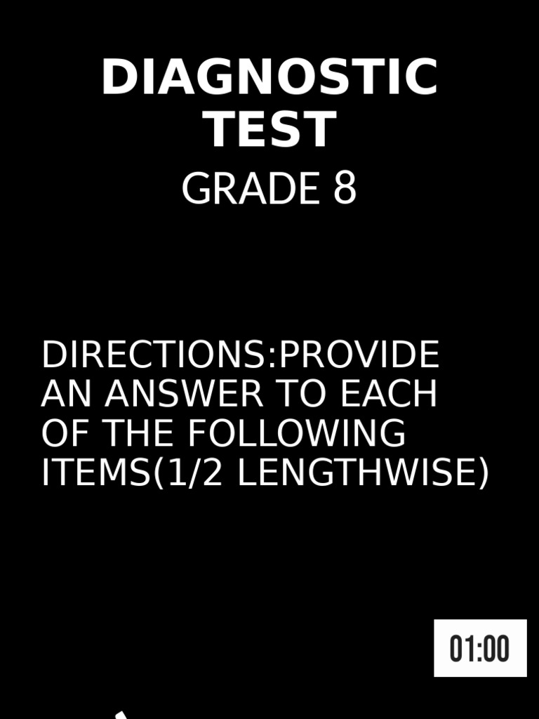 Diagnostic Test Grade 8 | PDF