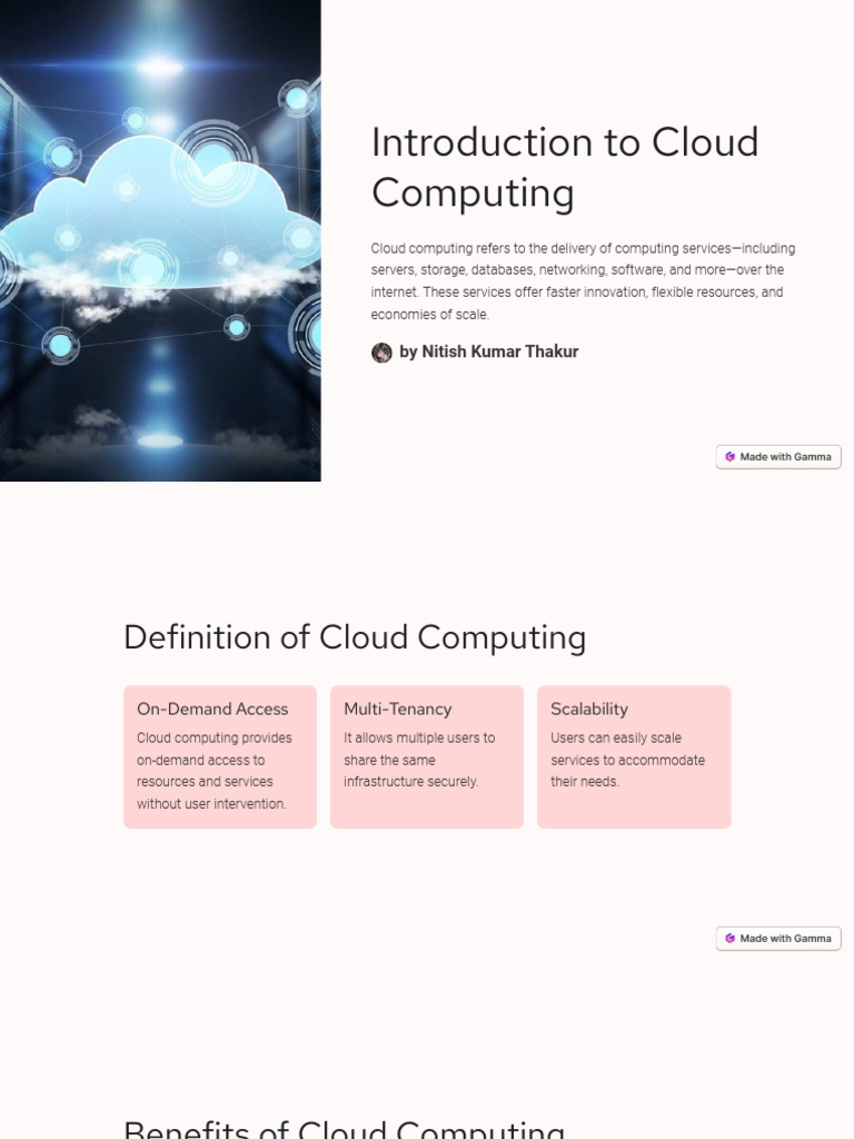 Introduction To Cloud Computing | PDF