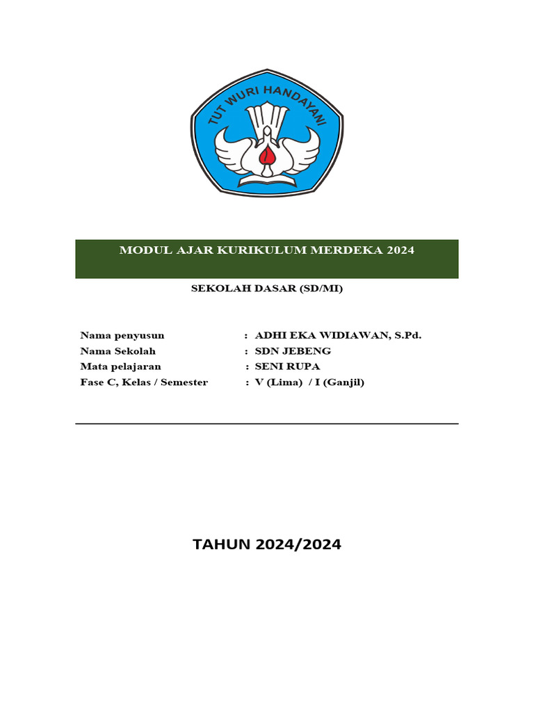 Modul Ajar Seni Rupa Kurmer | PDF