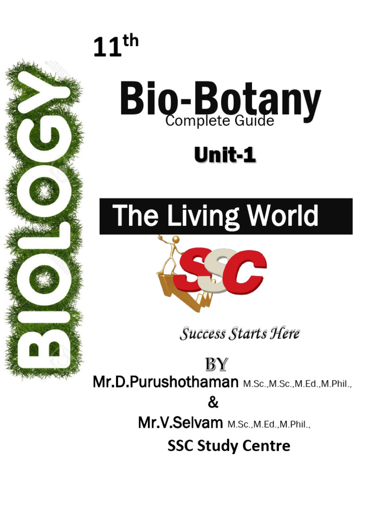Namma Kalvi 11th Botany 1st Lesson Complete Guide | PDF