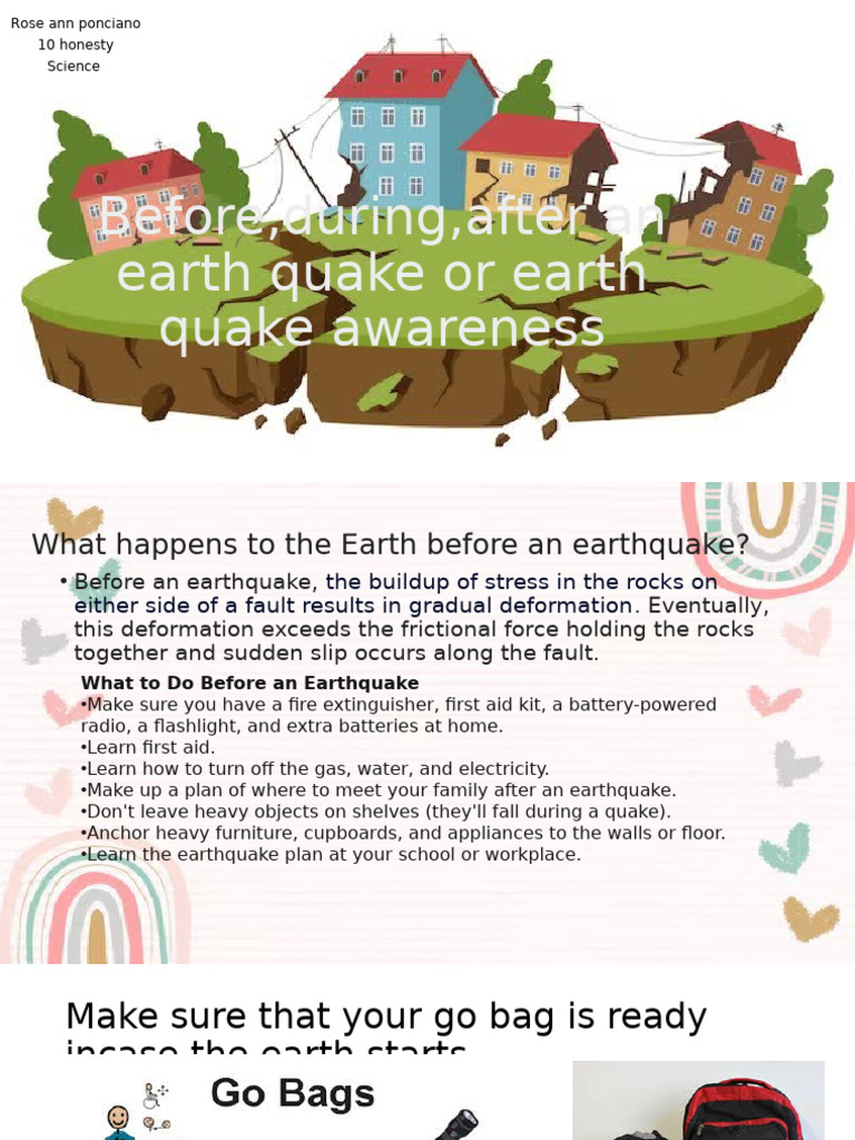 Before, During, After An Earth Quake | PDF