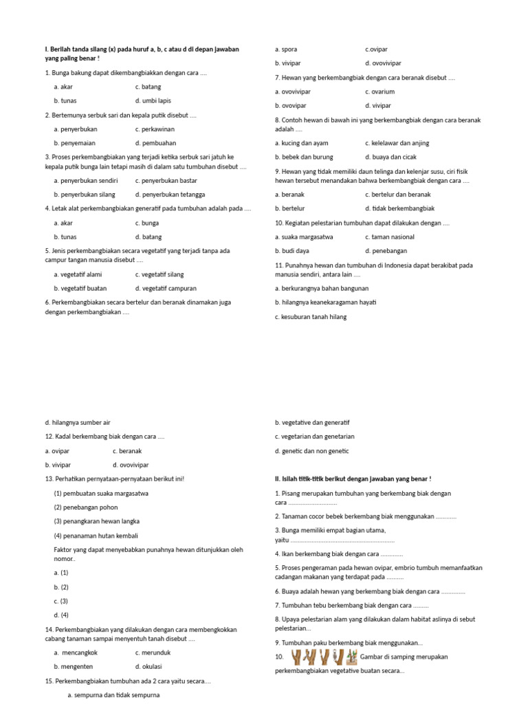 Soal Ipa Tema 1 | PDF