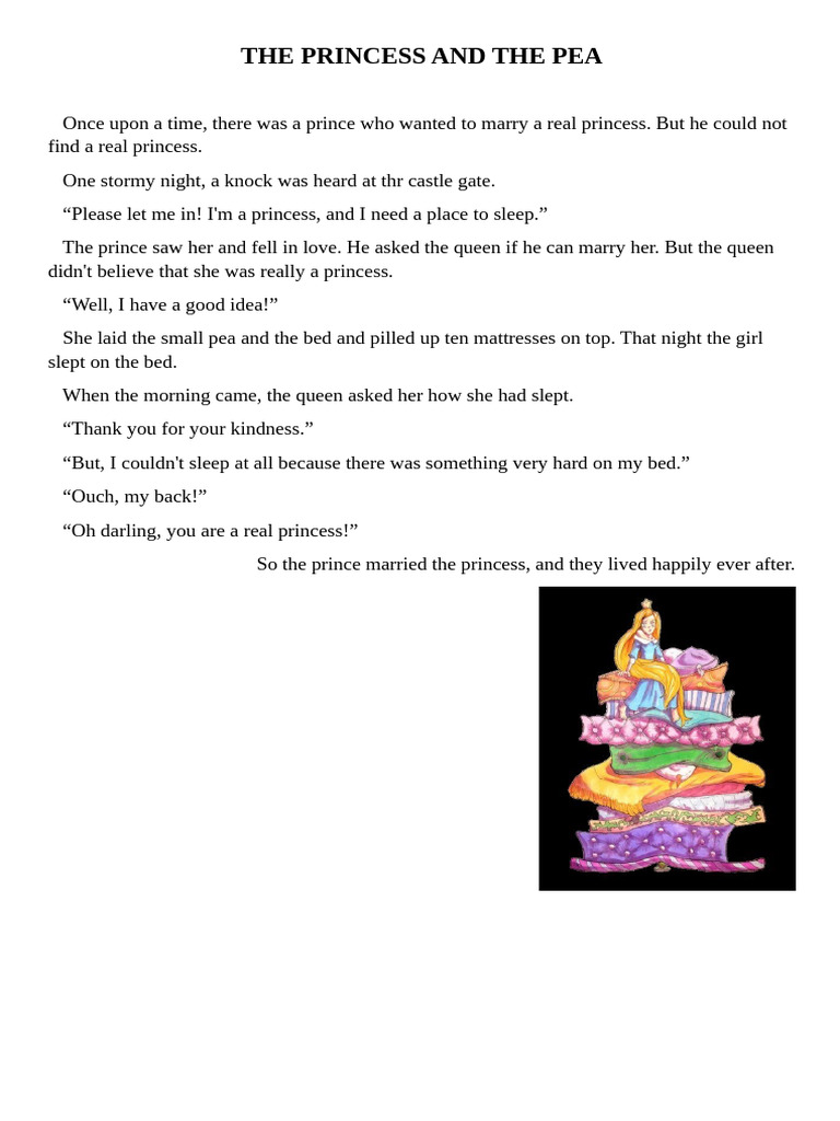 The Princess and The Pea | PDF
