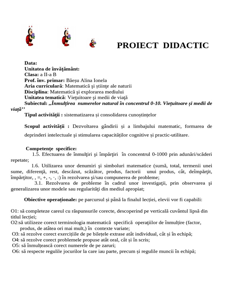 Proiect Inspectie Ianuarie | PDF