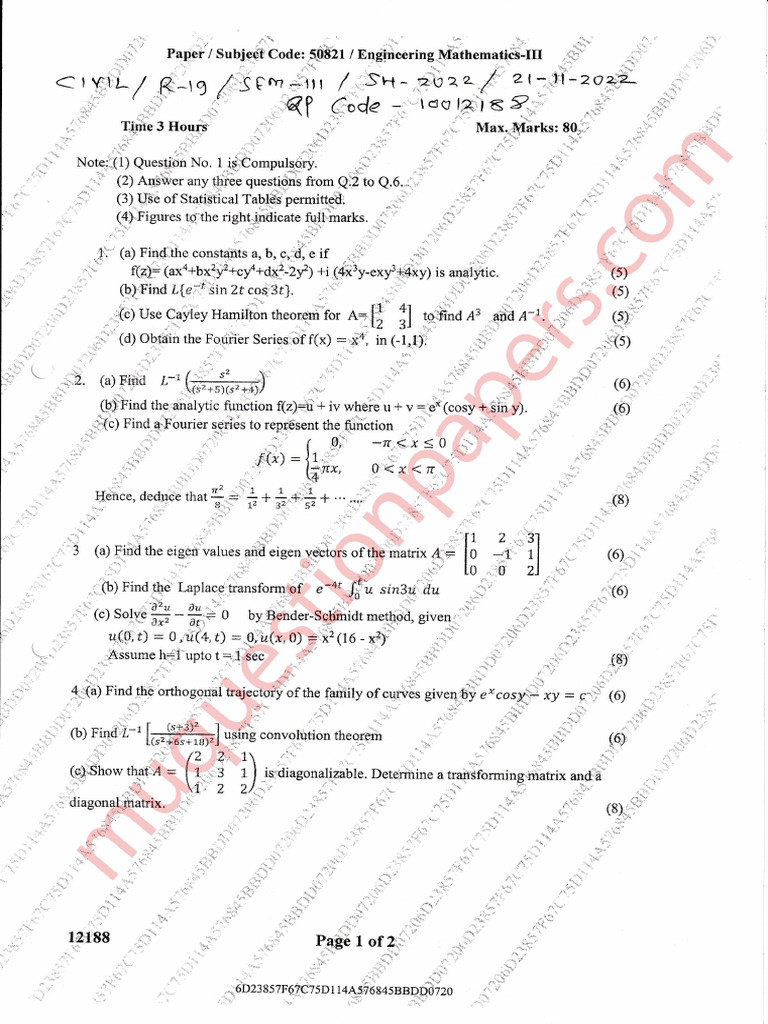 Be - Civil Engineering - Semester 3 - 2022 - December - Engineering ...