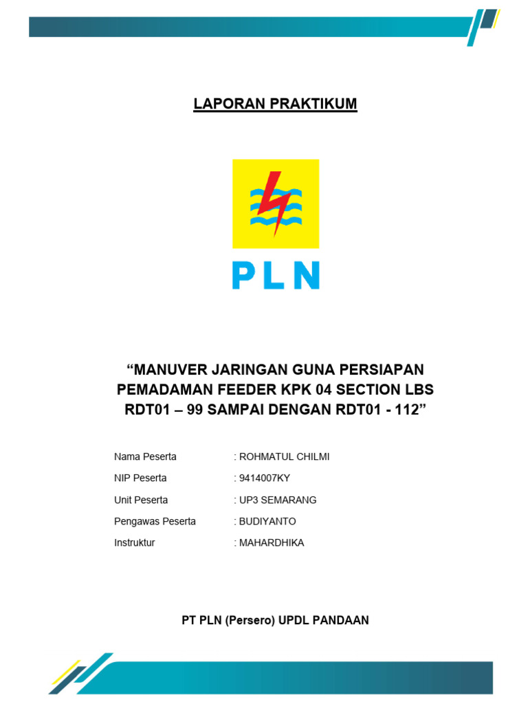 Contoh Laporan Praktek 1 | PDF