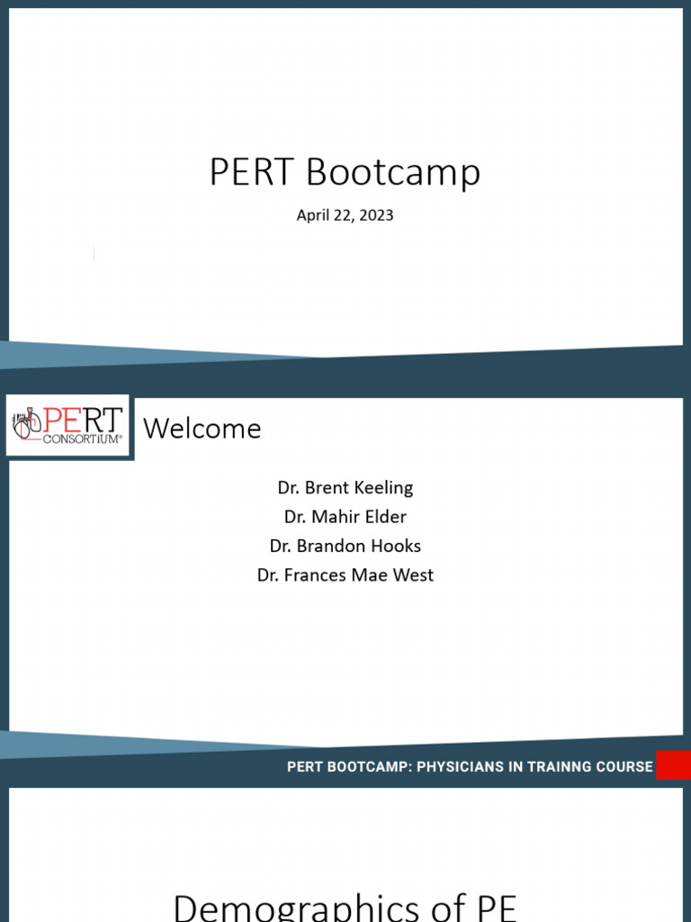 2023 Spring Bootcamp Slides PERT | PDF