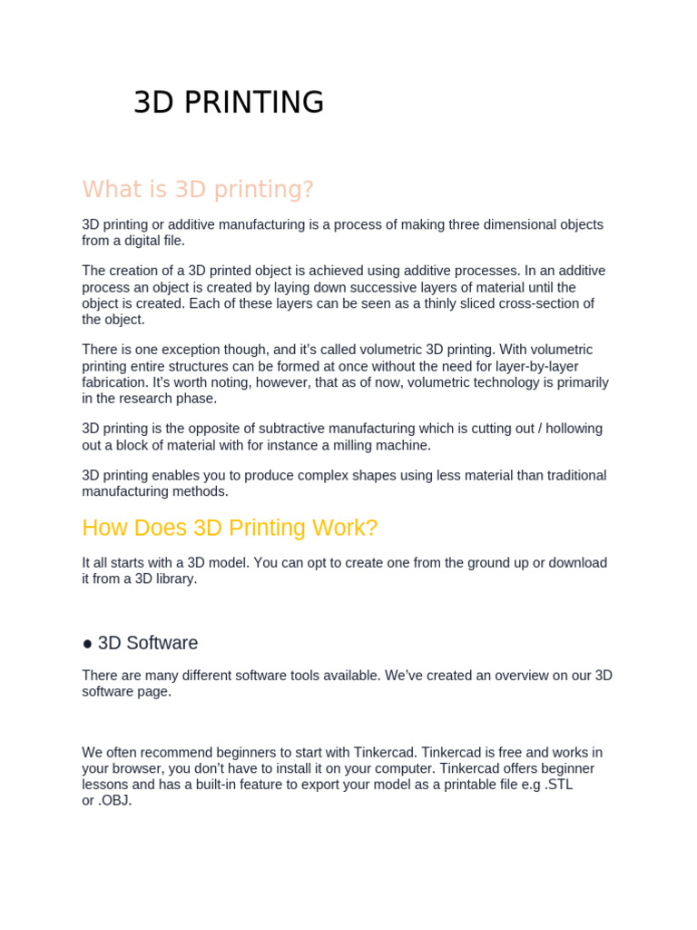 3D Printing | PDF