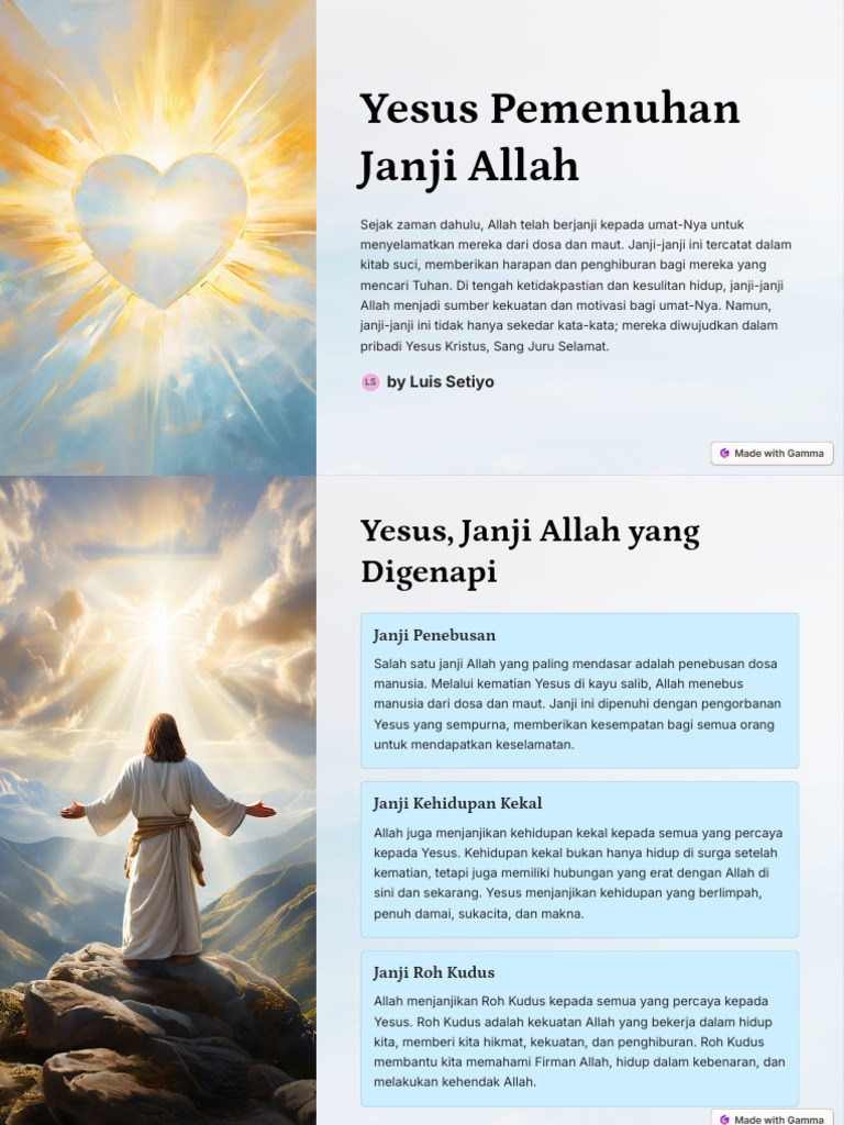 Yesus Pemenuhan Janji Allah | PDF