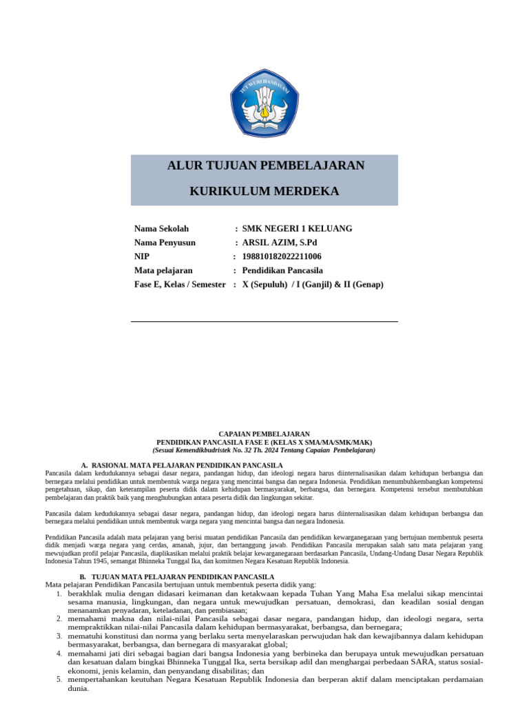 Atp PKN KLS 10 CP 032 2024 | PDF