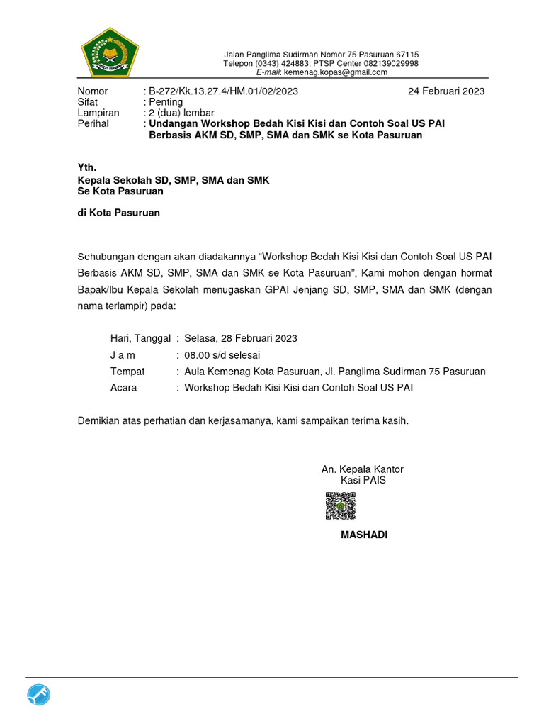 Undangan Penyusunan Kisi Kisi-Digabungkan | PDF